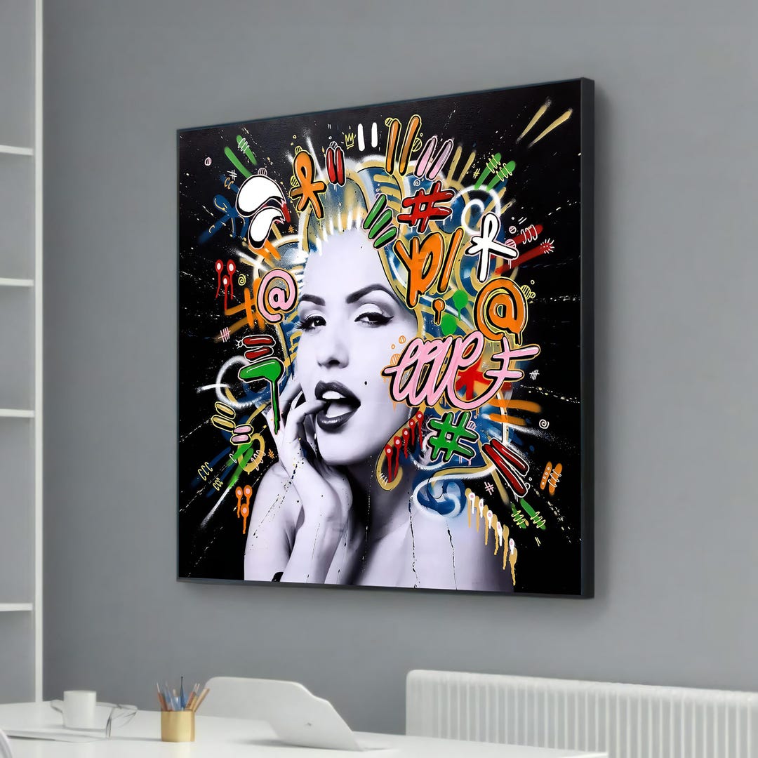 Hollywood Icon Graffiti Art - Bold Pop Art Portrait With Urban Street ...