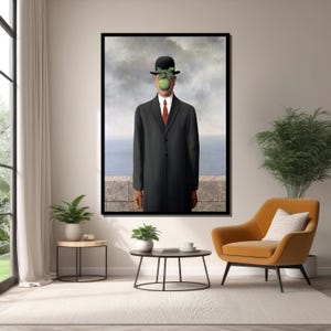 René Magritte ‘the Son of Man’ Canvas Print - Iconic Surrealism Wall ...