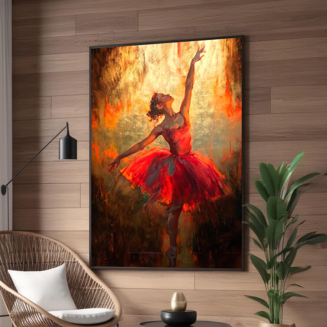 Elegant Ballerina Canvas Wall Art - Framed Ballet Dancer Print, Ready ...