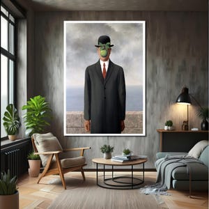 René Magritte ‘the Son of Man’ Canvas Print - Iconic Surrealism Wall ...