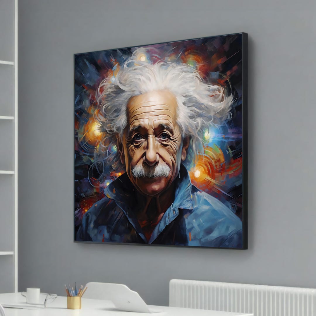 Albert Einstein Portrait Art - Dynamic Abstract Energy Print ...
