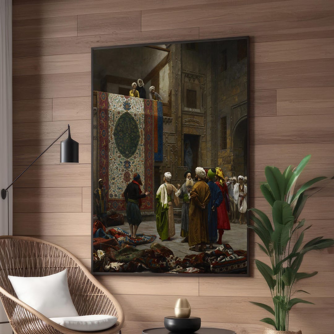 Jean-léon Gérôme the Carpet Merchant,detailed Orientalist Canvas Print ...