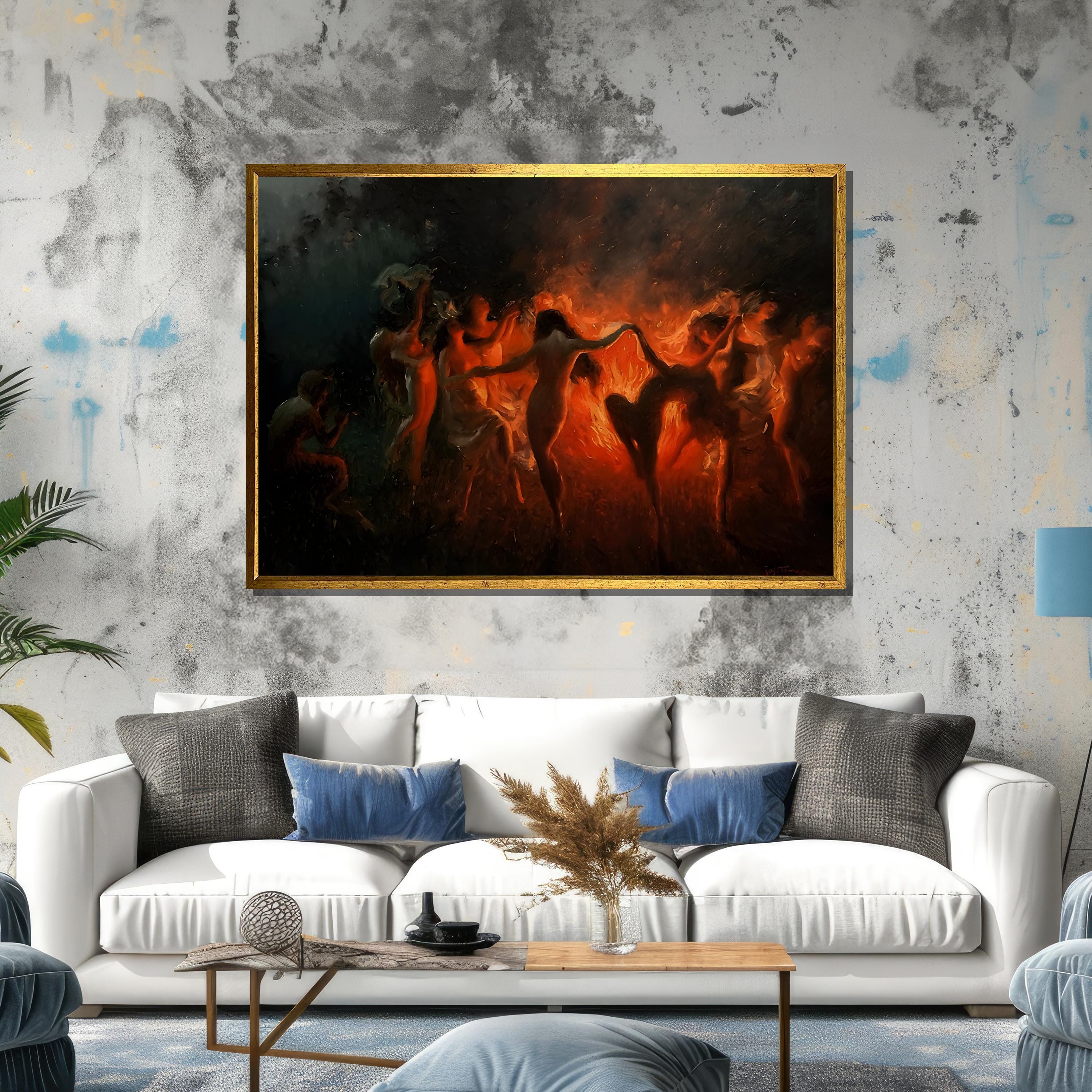 Fire Dance by Joseph Tomanek Canvas Print - Ethereal Ritualistic Art ...