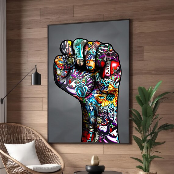 Pop Art Hand Tattoos