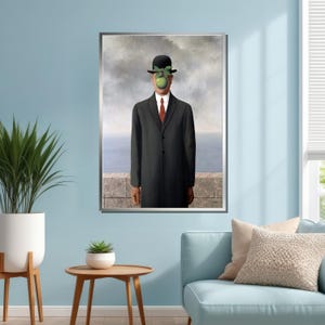 René Magritte ‘the Son of Man’ Canvas Print - Iconic Surrealism Wall ...