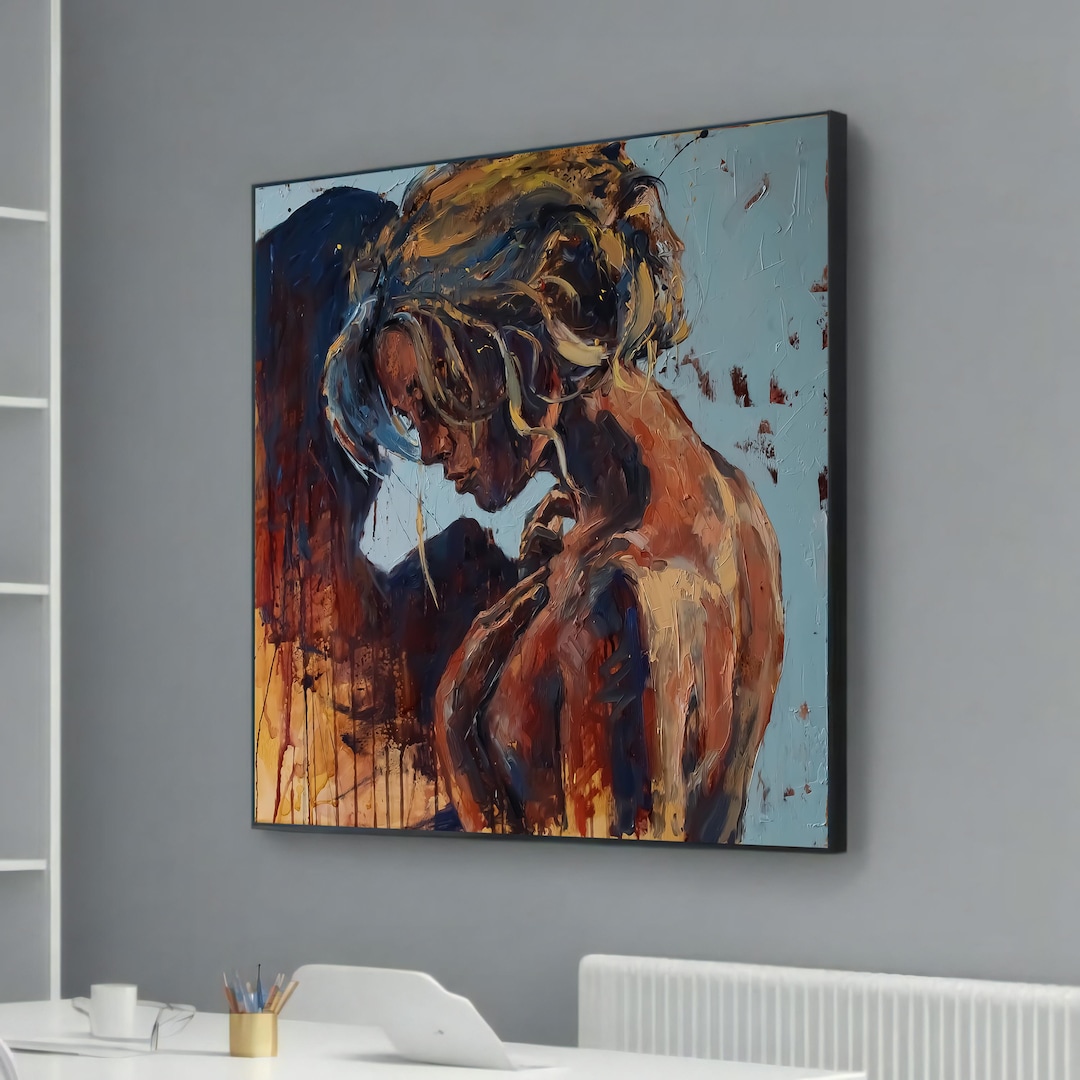 Emotional Woman Portrait - Expressionist Female Figure Painting ...