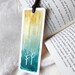 Watercolour Bookmark - Gold + Blue Gradient - Etsy