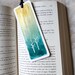 Watercolour Bookmark - Gold + Blue Gradient - Etsy