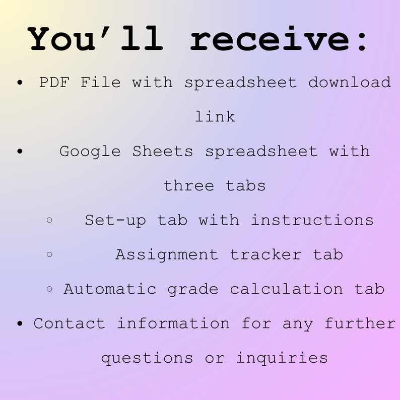 Student Assignment Tracker and Grade Calculator (google Sheets ...