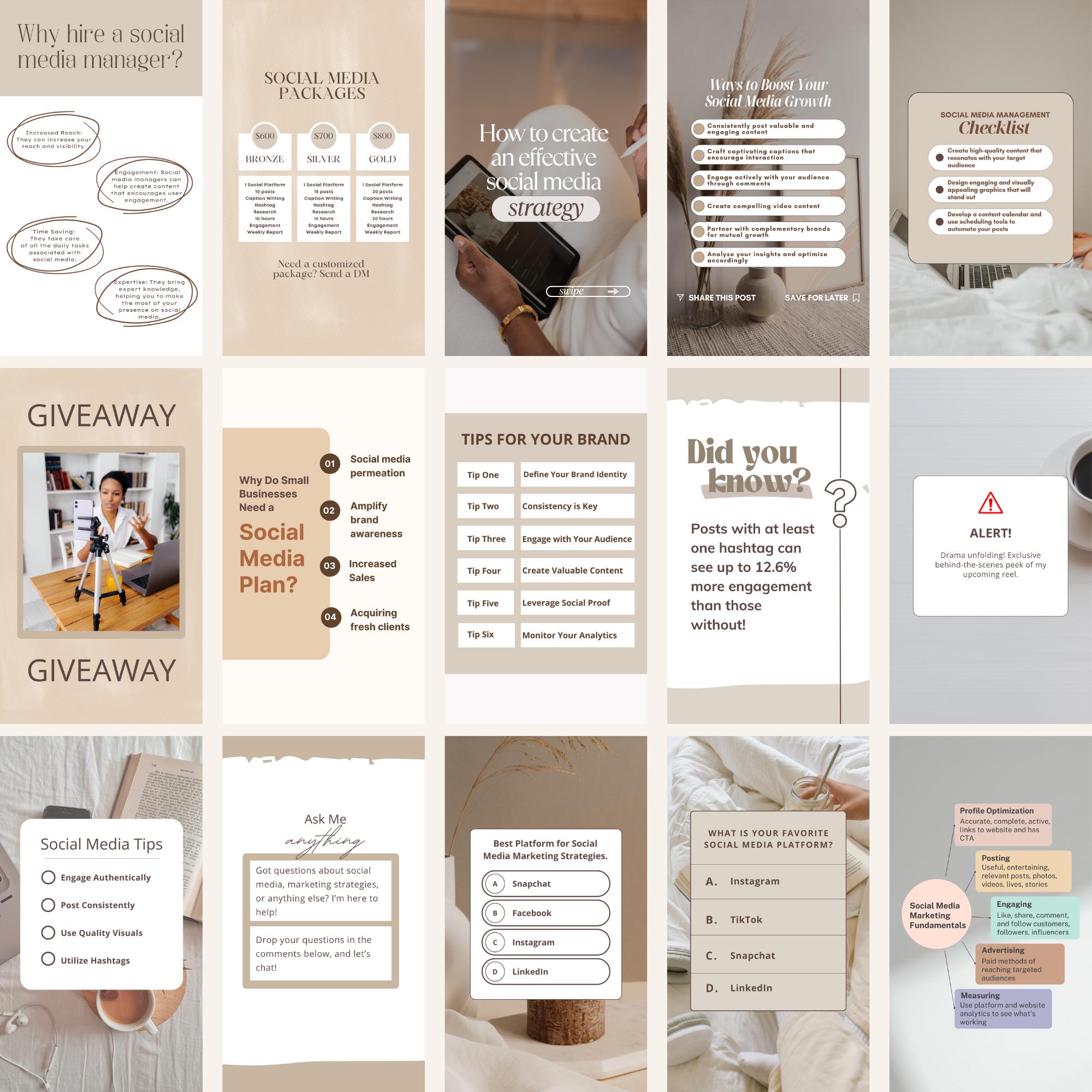 Social Media Manager Templates Instagram Template Digital Marketing ...