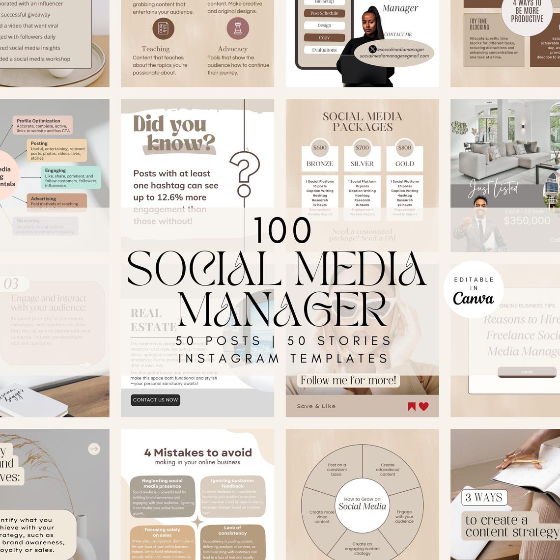 Social Media Manager Templates Instagram Template Digital Marketing ...
