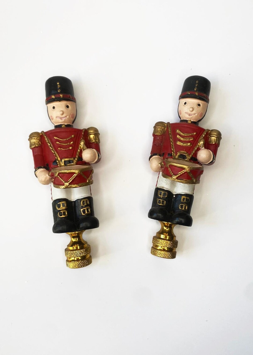 Christmas Nutcracker Lamp Finial / Topper Set 2 Pieces, Holiday Home ...