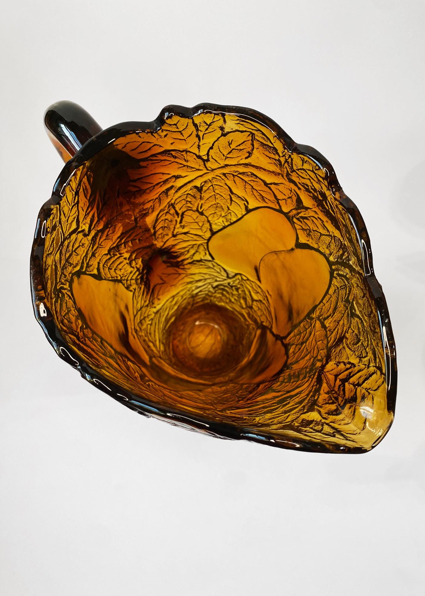 Vintage Tiara Glass Sweet Pear Pitcher in Burnt Honey C. 1983, Indiana ...