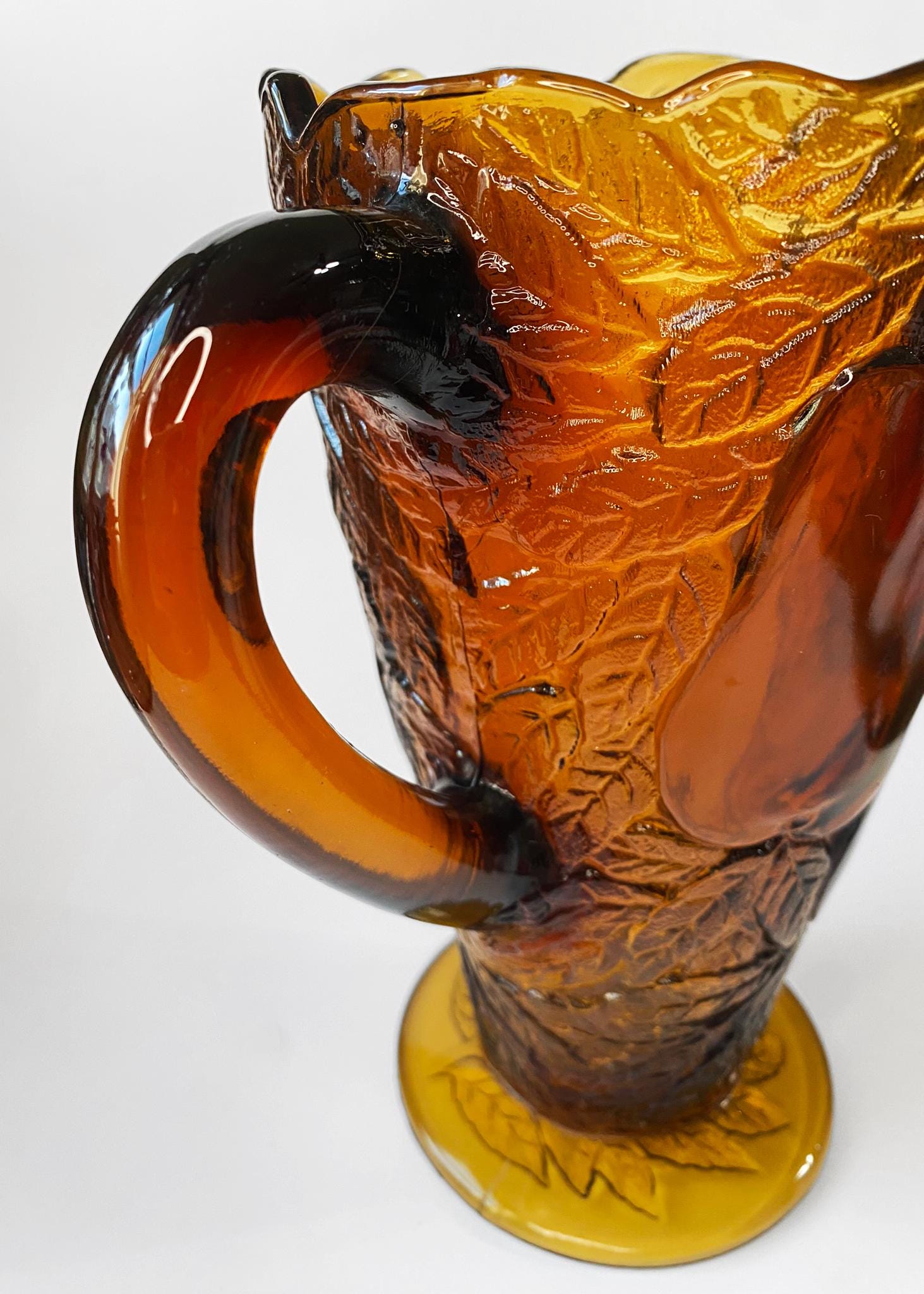 Vintage Tiara Glass Sweet Pear Pitcher in Burnt Honey C. 1983, Indiana ...
