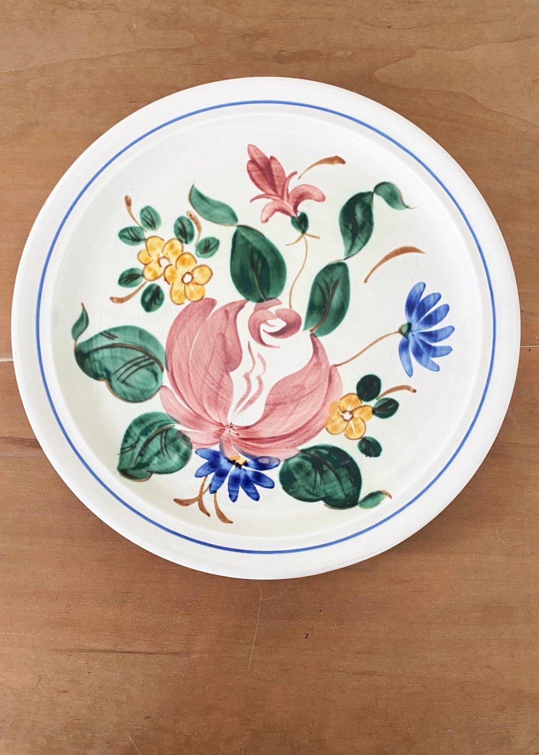 Vintage Red Wing Pottery Orleans 14" Chop Plate - C. 1940s - Large ...
