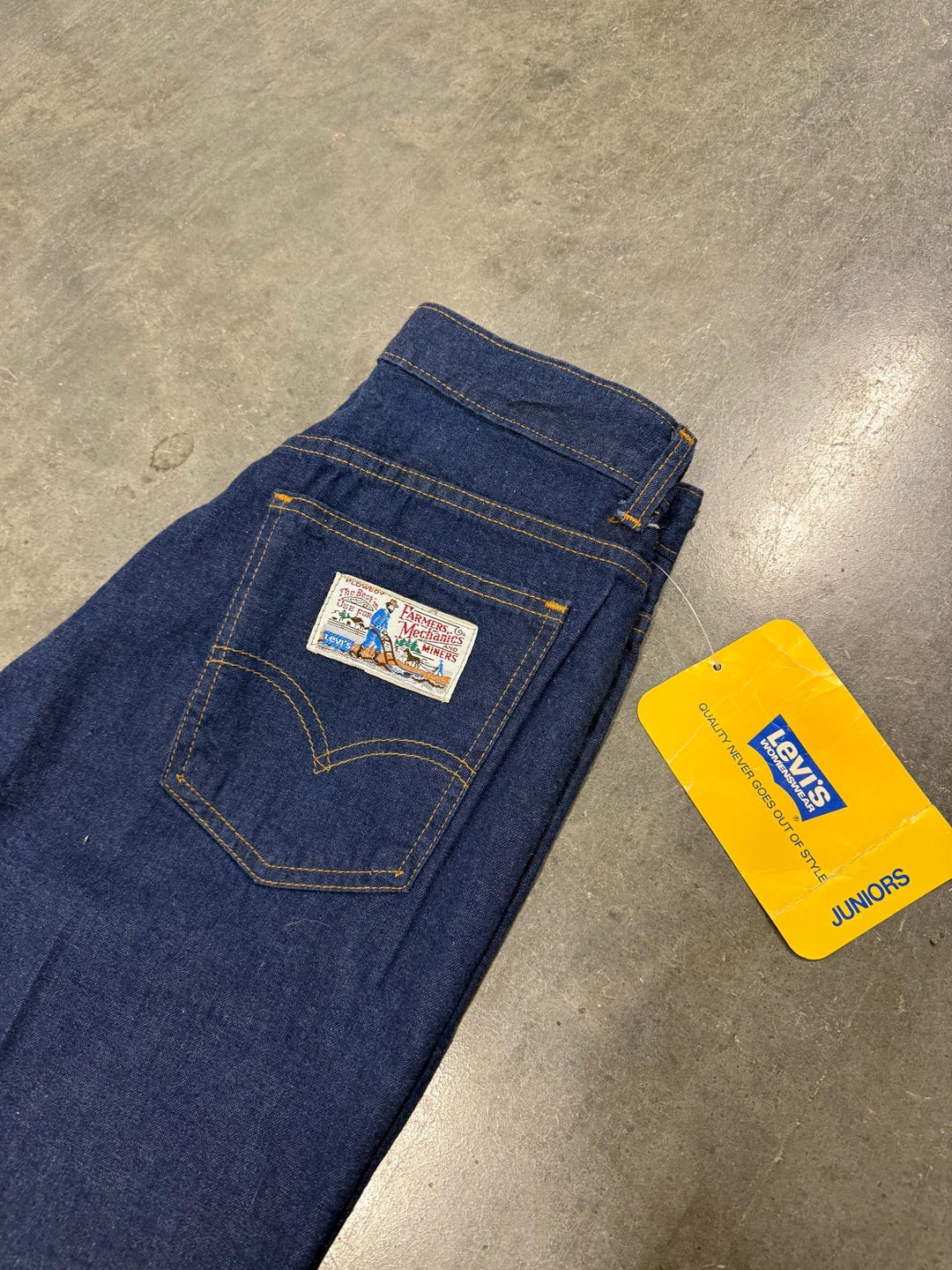 Vintage 1970s Levi’s Denim Jeans Plowboy Logo Rare Deadstock New Old ...
