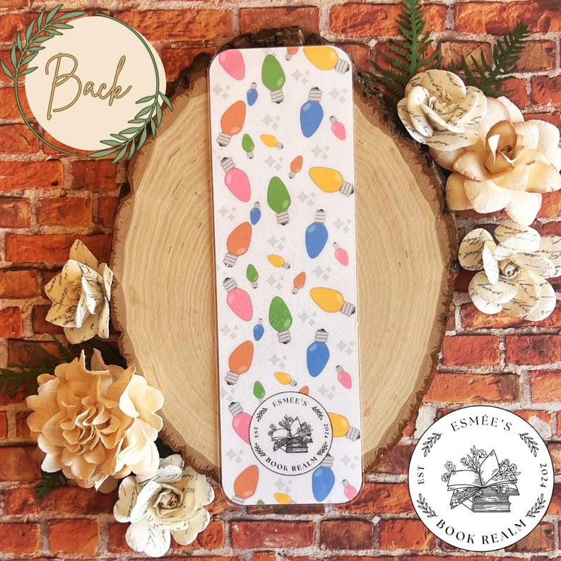 Christmas Lights Bookmark | Laminated Bookmark | Stocking Stuffer ...