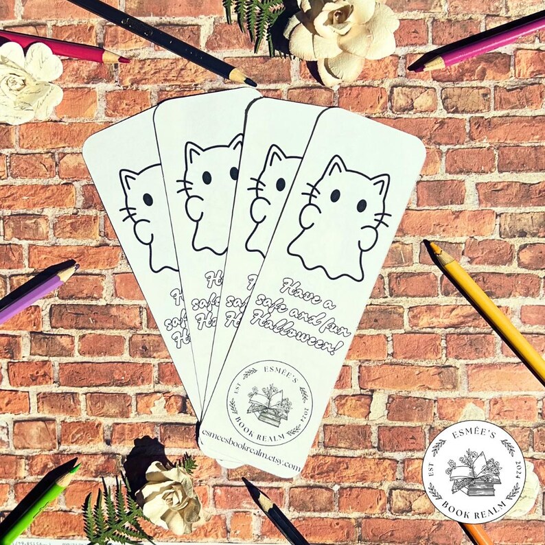 Halloween Coloring Bookmarks | Individual, Set, and Bulk ...