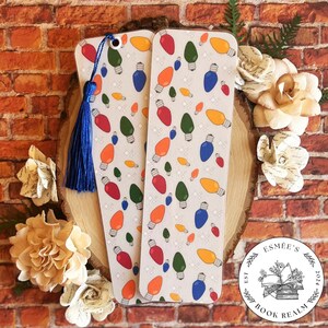 Christmas Lights Bookmark | Laminated Bookmark | Stocking Stuffer ...