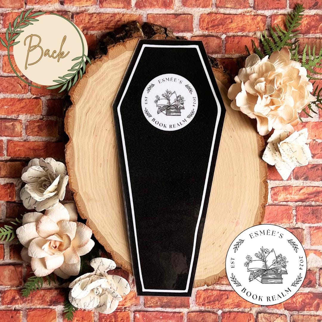 Coffin Bookmark | Laminated Bookmark | Esmeesbookrealm Shop - Etsy