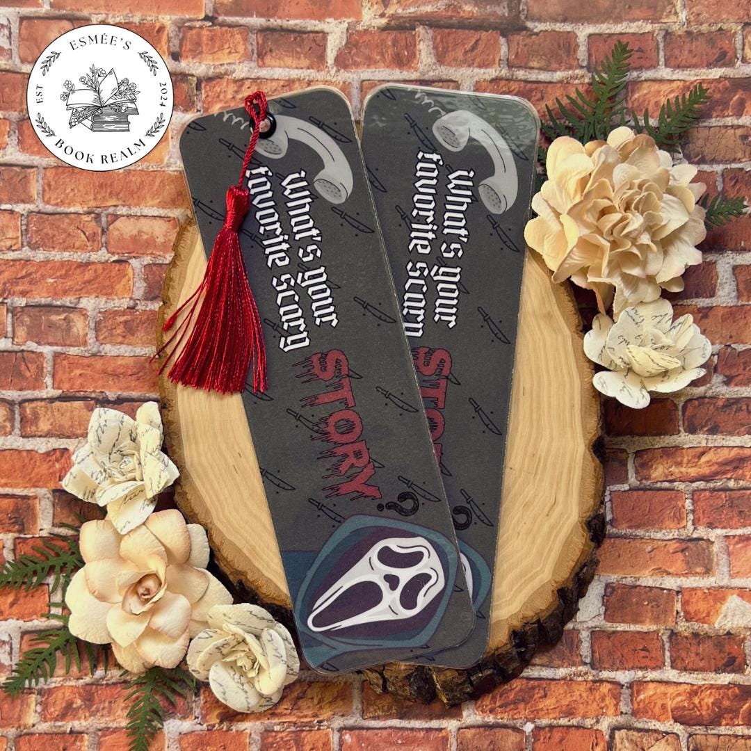 Ghostface Bookmark Laminated Bookmark Esmeesbookrealm Shop - Etsy
