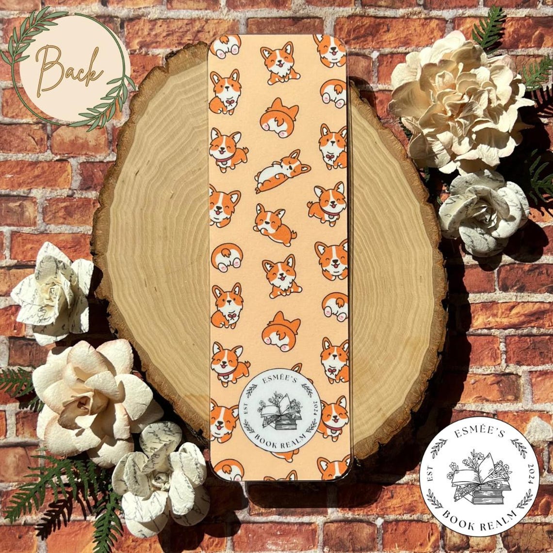 Corgi Bookmark | Laminated Bookmark | Personalization Bookmark | Kid ...