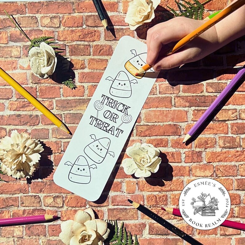 Halloween Coloring Bookmarks | Individual, Set, and Bulk ...