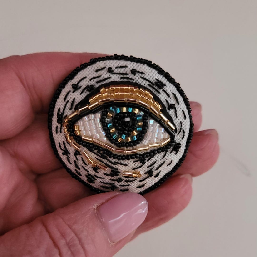 Evil Eye Brooch Gothic Broooch Handmade Brooch Textile Brooch Eye Lapel ...