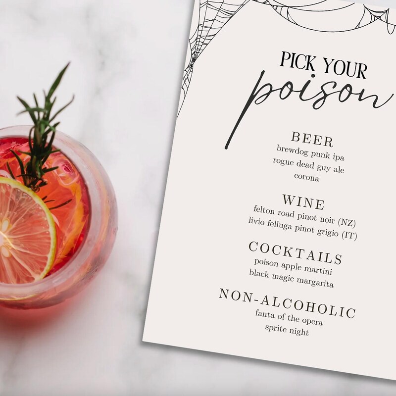 Cocktail Menu - Etsy