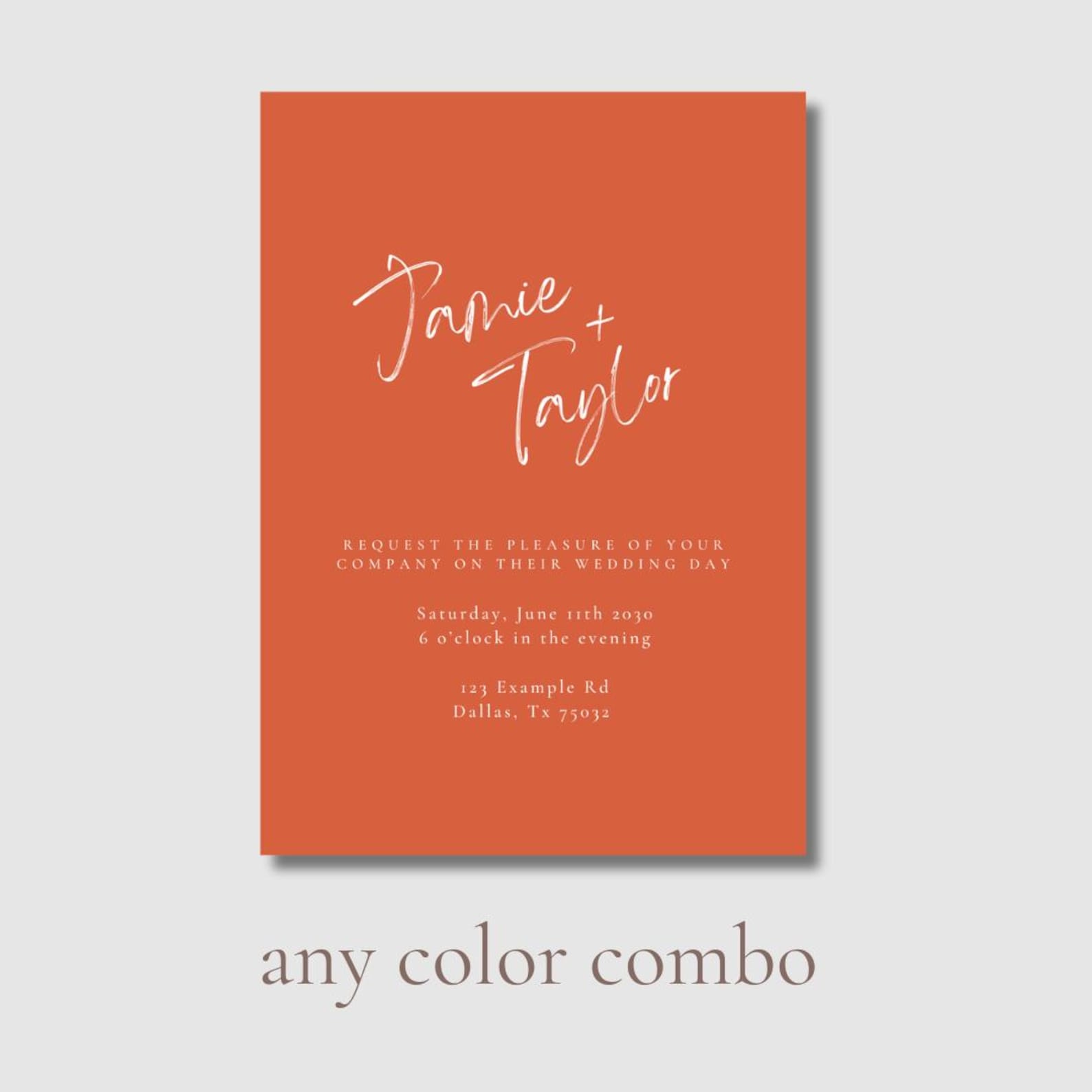 Elegant Wedding Invitation, Custom Wedding Suite, Printed Wedding ...