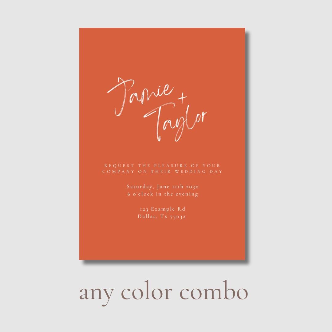 Elegant Wedding Invitation, Custom Wedding Suite, Printed Wedding ...