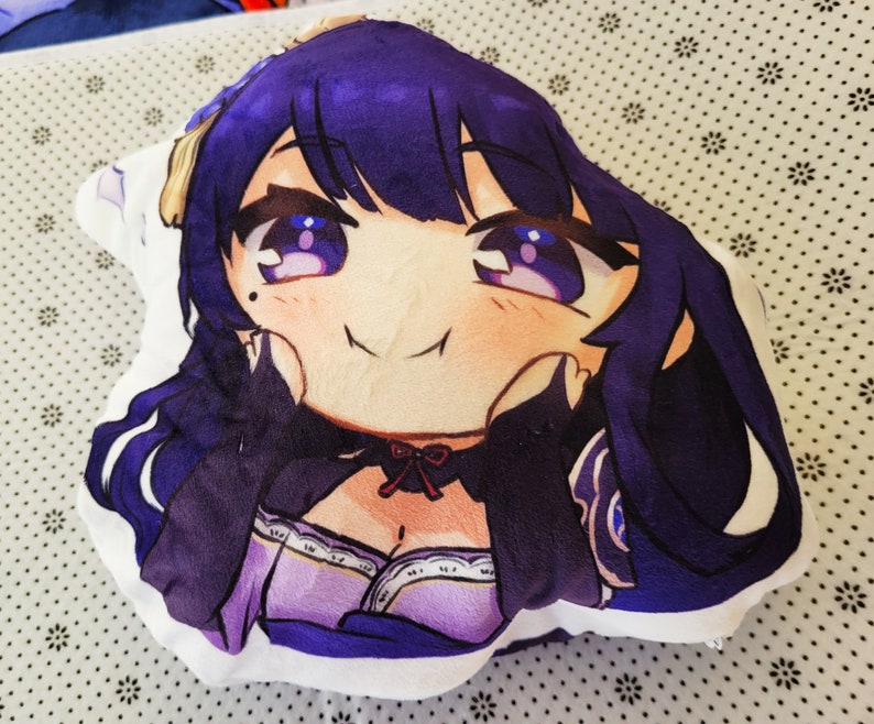 Raiden Shogun Genshin Impact Pillow 16x13cm, 30cm, 60cm - Etsy