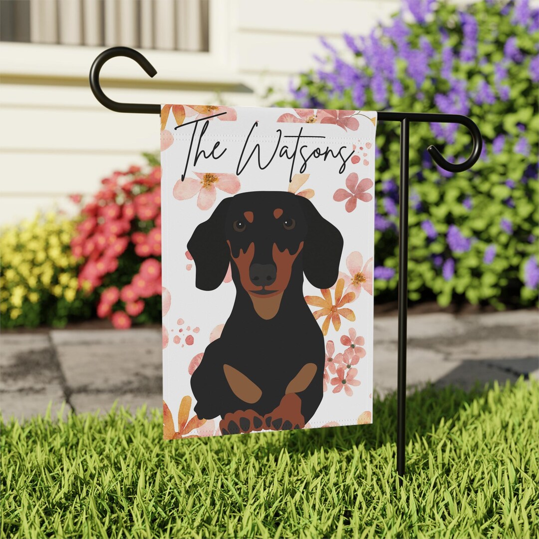 Custom Dachshund Outdoor Banner, Personalized Pet Yard Sign, Dog Lover ...
