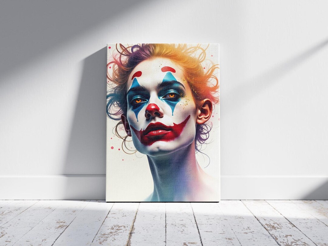 JOKER Mystic Surreal Watercolor Abstract Portrait - Home Decor, Poster ...