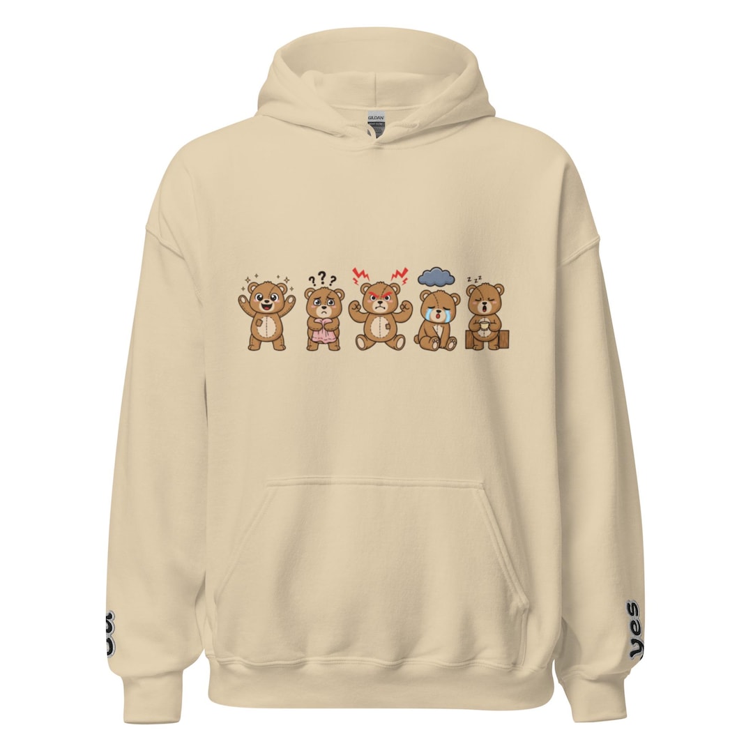 Teddy Bear Communication Hoodie, Emotional Support, Autism Aware - Etsy