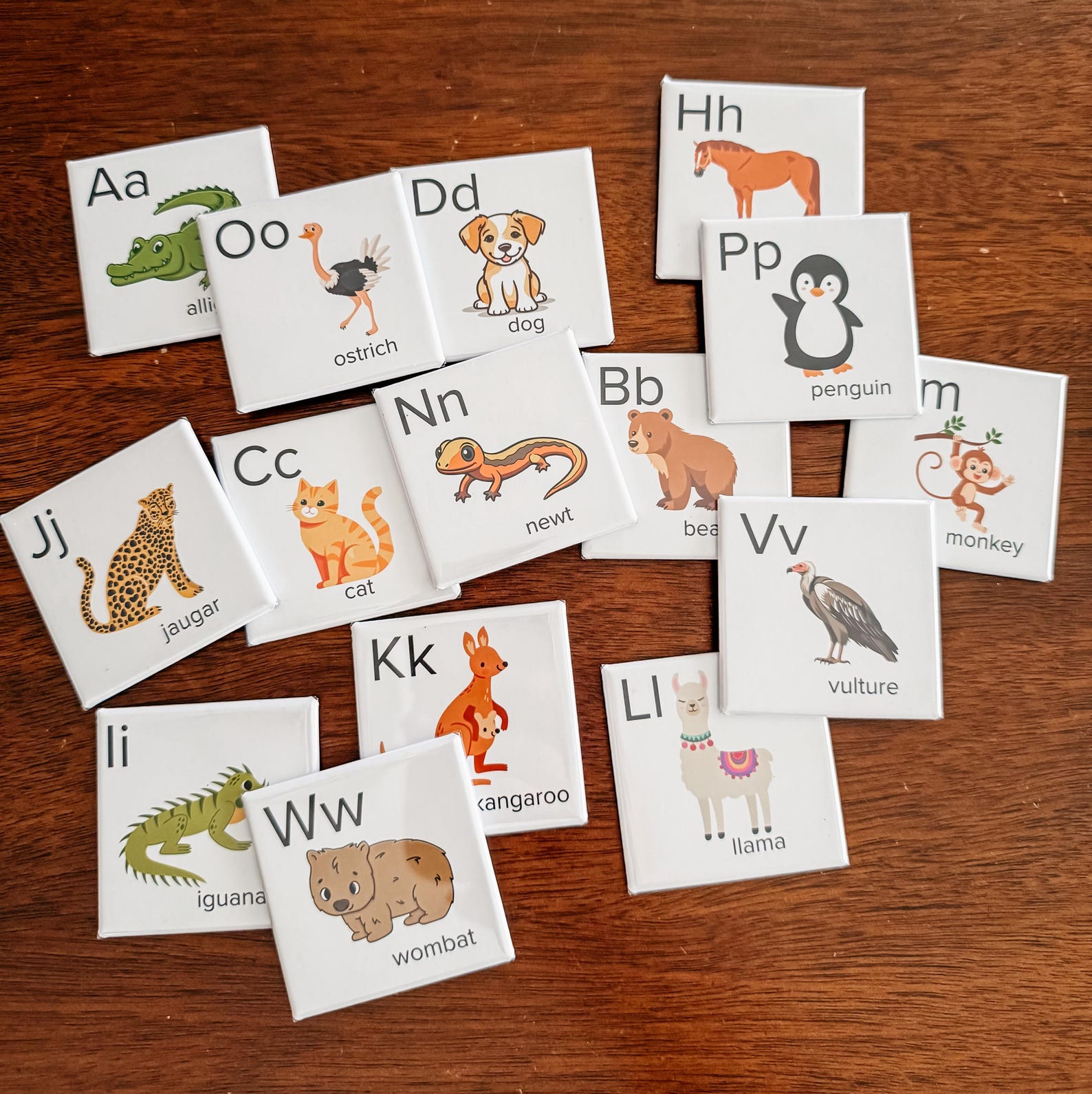 Educational Animal Alphabet Magnets for Toddlers - Fridge Learning Set ...