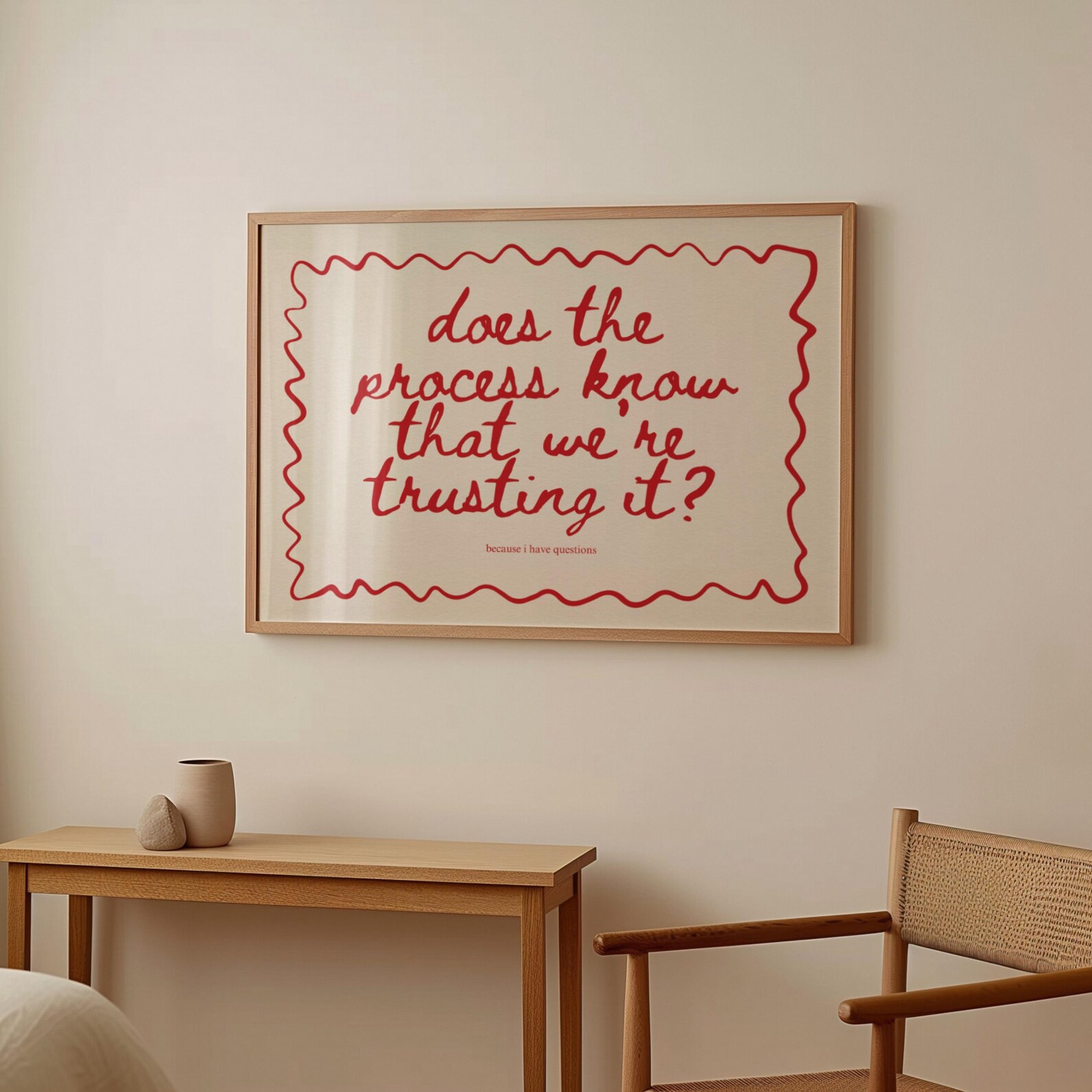 Funny Motivational Wall Art Overthinker Poster Modern Typography Print ...