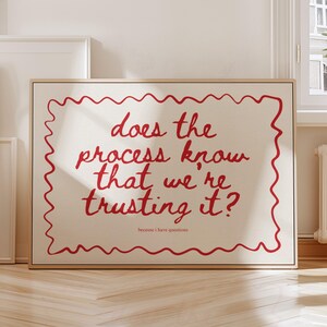 Funny Motivational Wall Art Overthinker Poster Modern Typography Print ...