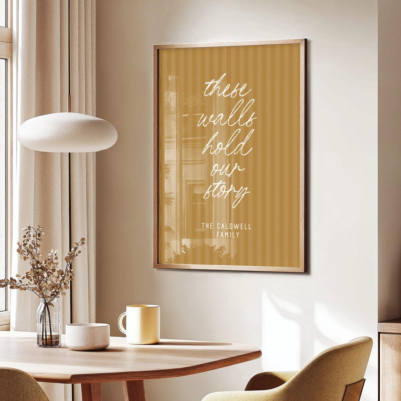 Personalized Family Name Wall Art - These Walls Hold Our Story - Custom ...
