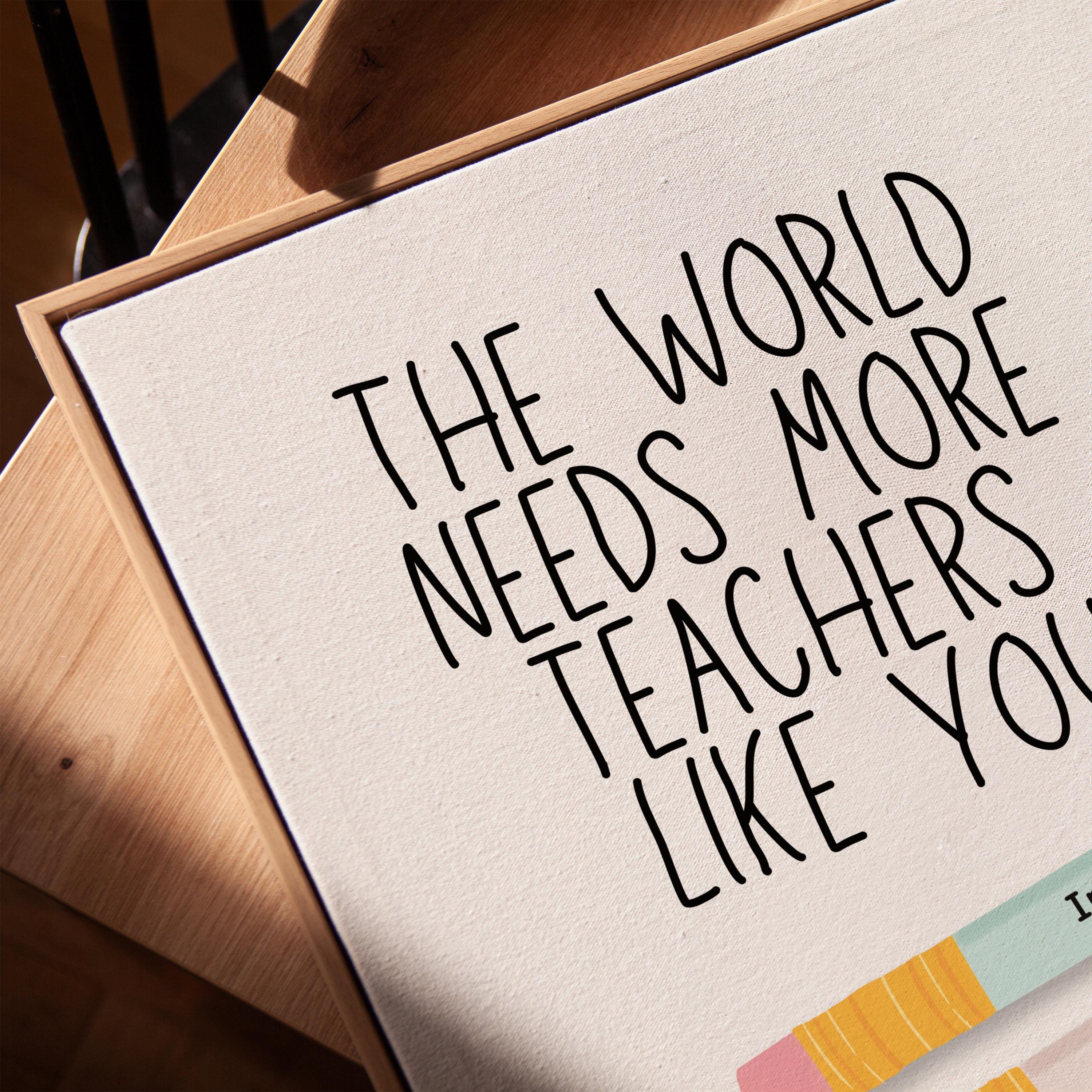 Teacher Appreciation Gift Printable Thank You Card Quote Wall Art ...