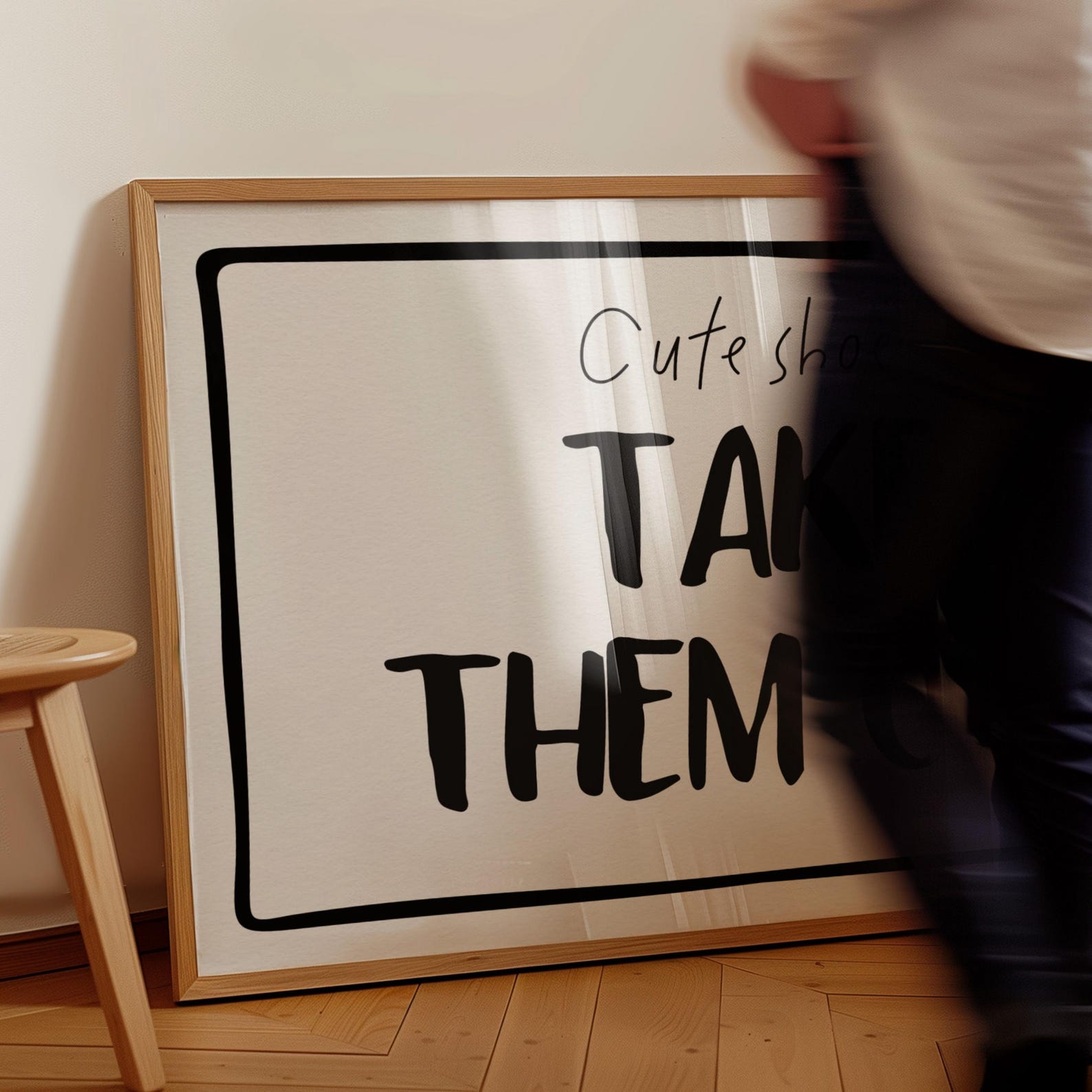 Modern Entryway Wall Art Fun Shoe-off Sign Horizontal Mudroom Wall ...