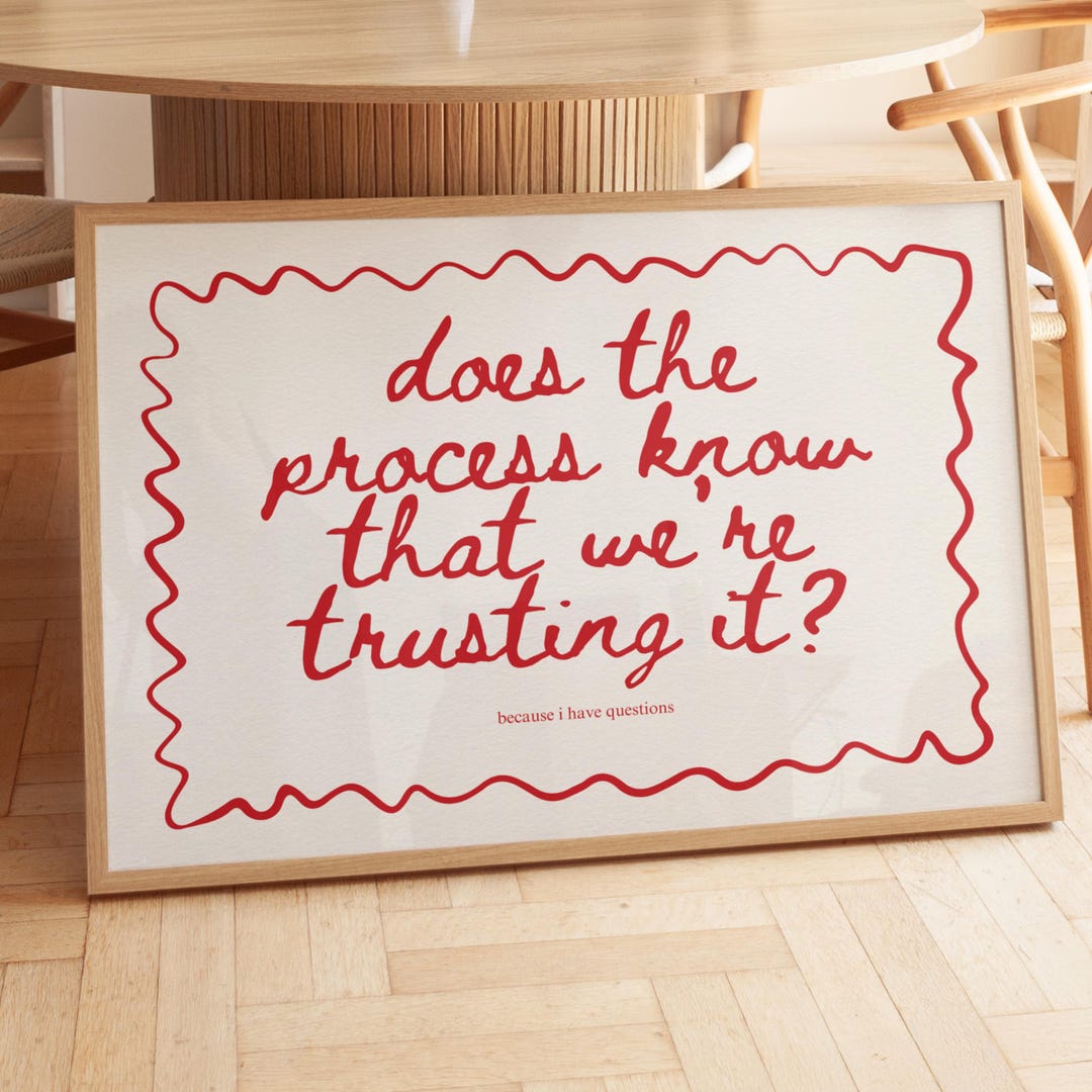 Funny Motivational Wall Art Overthinker Poster Modern Typography Print ...