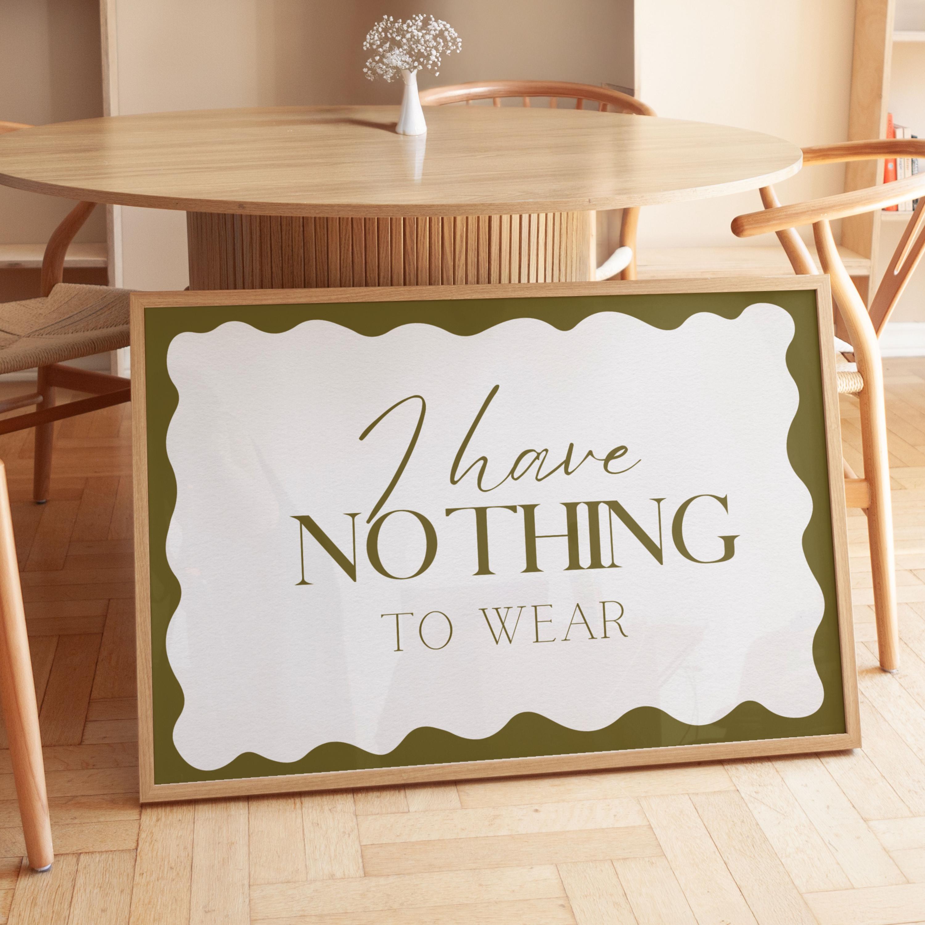Funny Fashion Digital Wall Art Closet Decor Print Typography Poster ...
