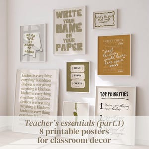 Classroom Posters Bundle Set of 8 – Motivational, Fun and Reminder Wall ...
