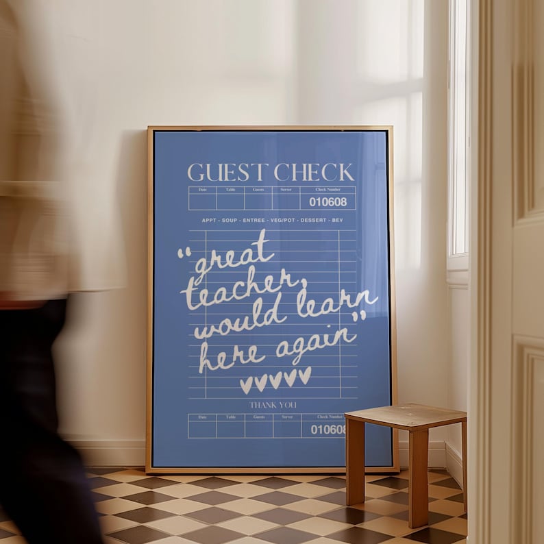 Blue Back to School Teacher Poster Trio | Trendy Printable Classroom ...