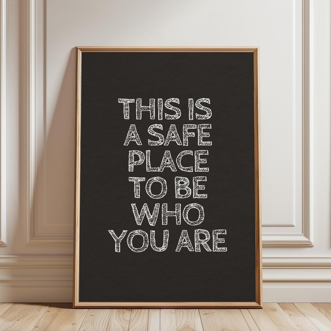 Safe Place Poster: Therapy Office, Classroom Art (digital Download) - Etsy