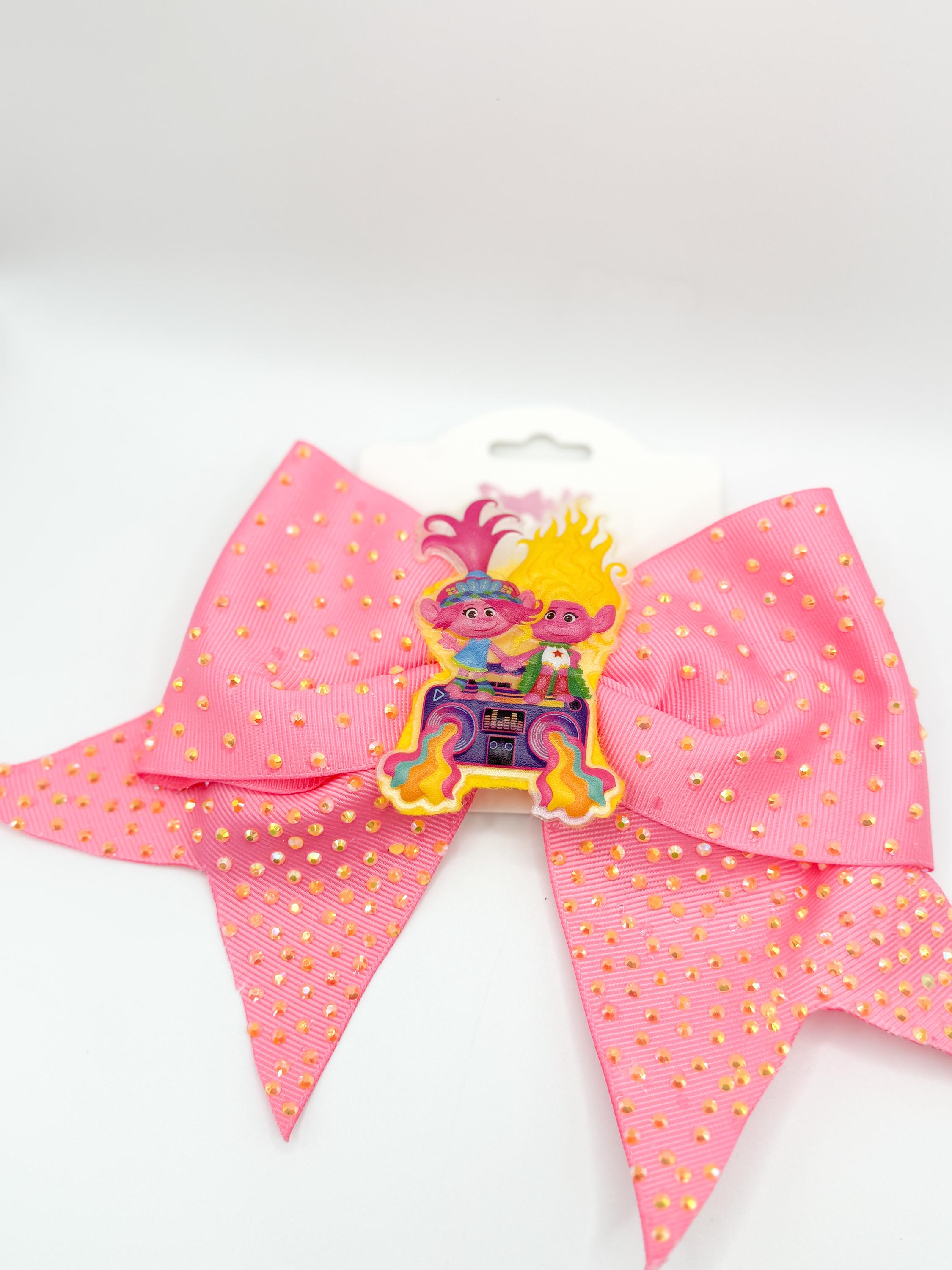 Pink Trolls Hair Bow - Etsy