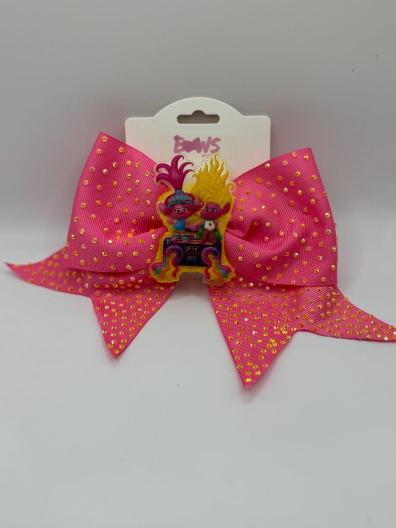 Pink Trolls Hair Bow - Etsy