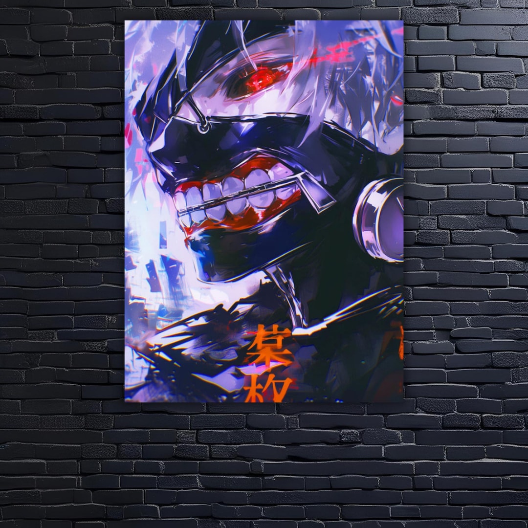 Tokyo Ghoul Ken Kaneki Metal Wall Art | Anime Wall Poster, UV Printing ...