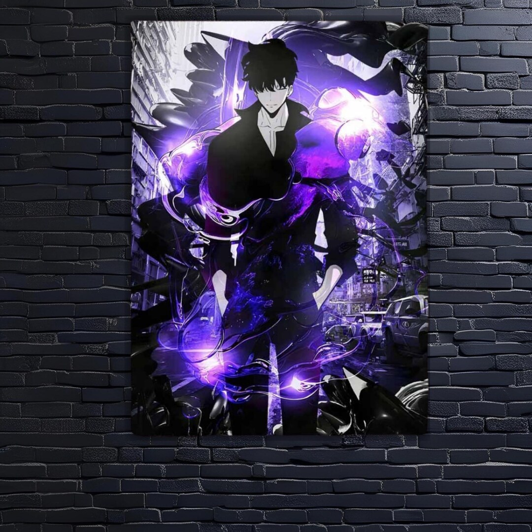 Sung Jin-woo Shadow Power Metal Art – Solo Leveling UV Print Panel ...